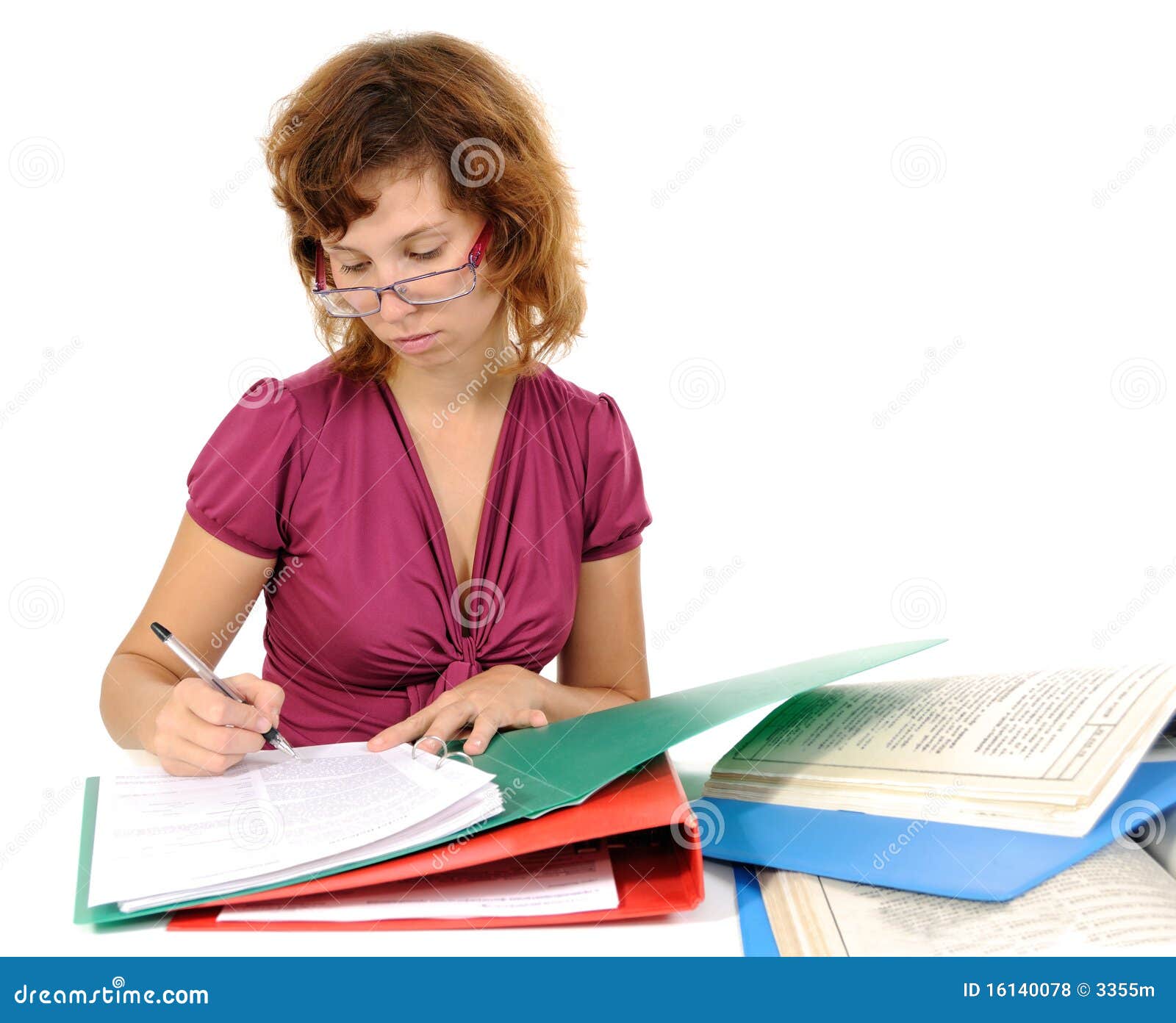 Businesswomen, Read Documents. Stock Photo - Image of girl, female ...