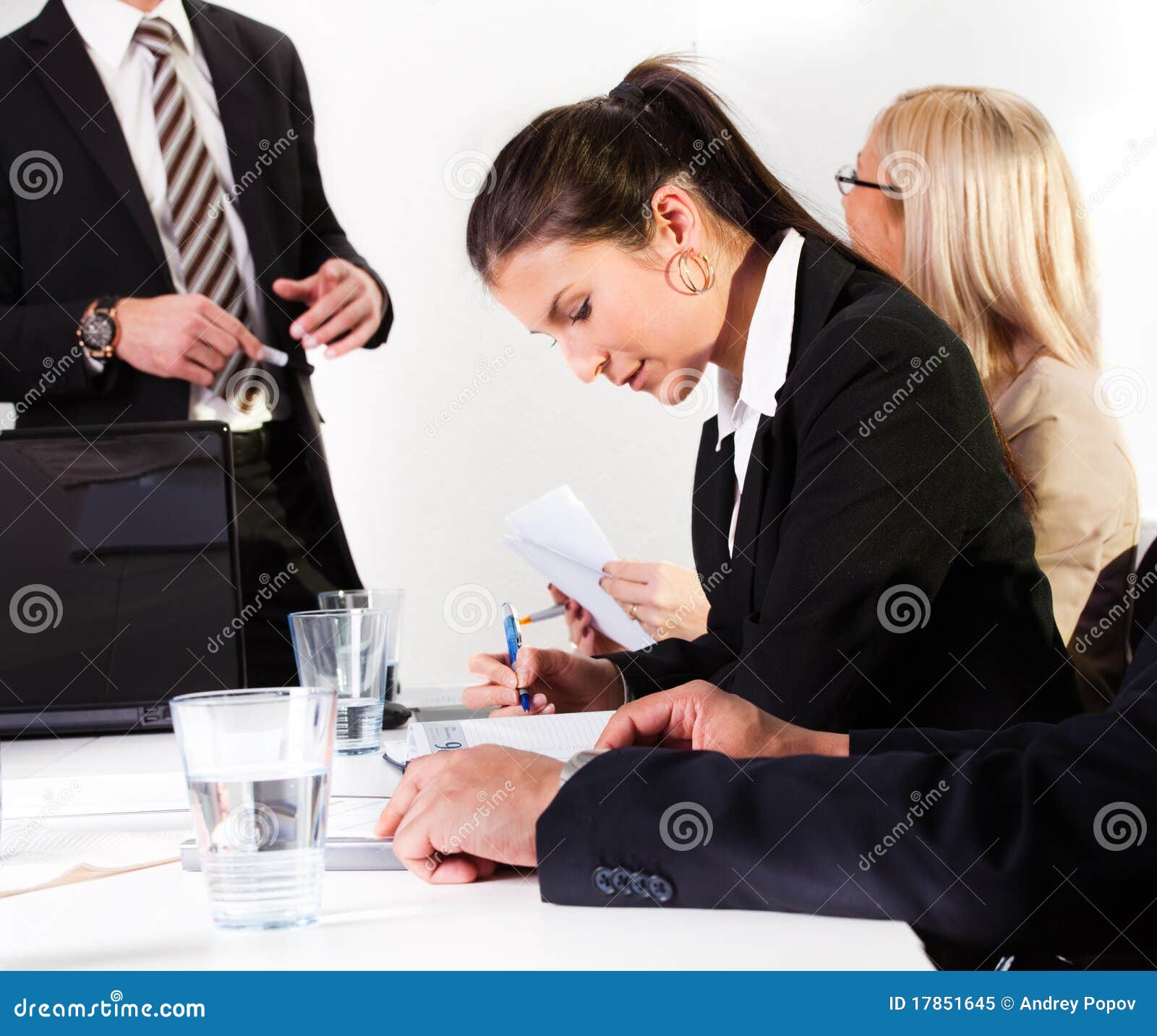 Businesswomen Taking Notes at the Presentation Stock Image - Image of ...