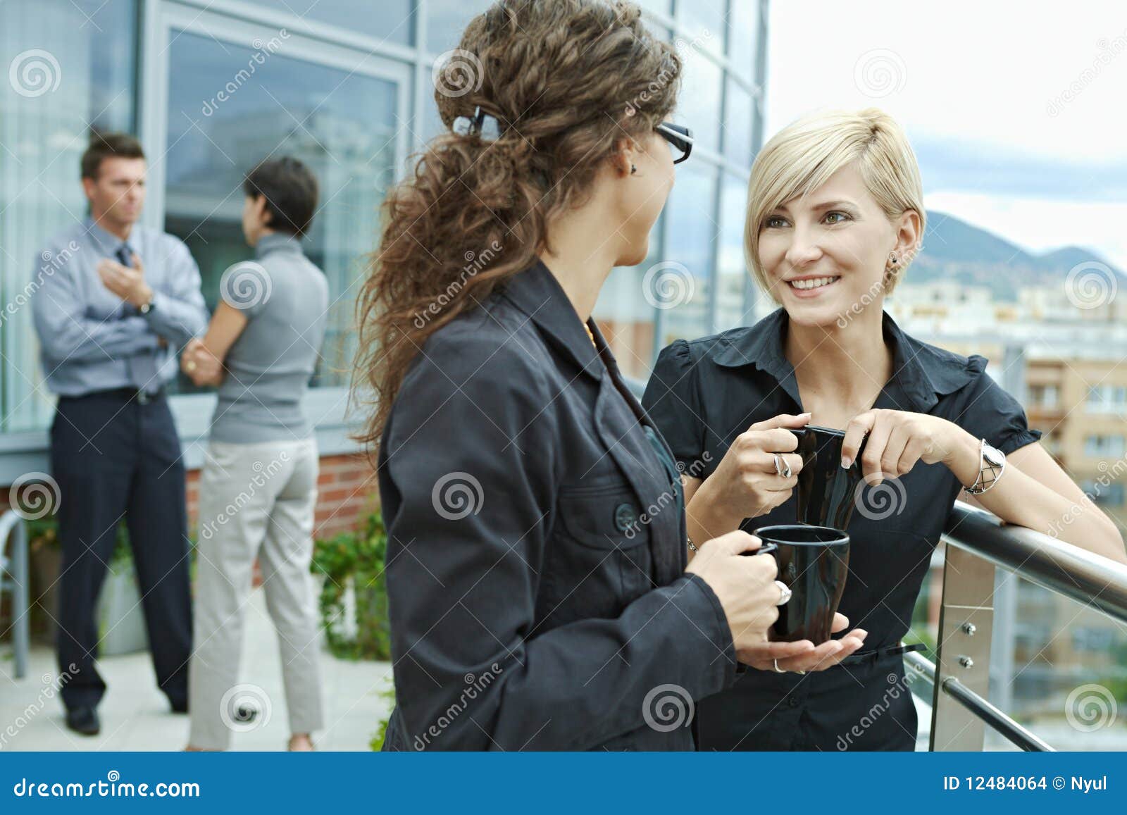 Businesswomen Talking Outdoor Stock Photo - Image of friendship ...