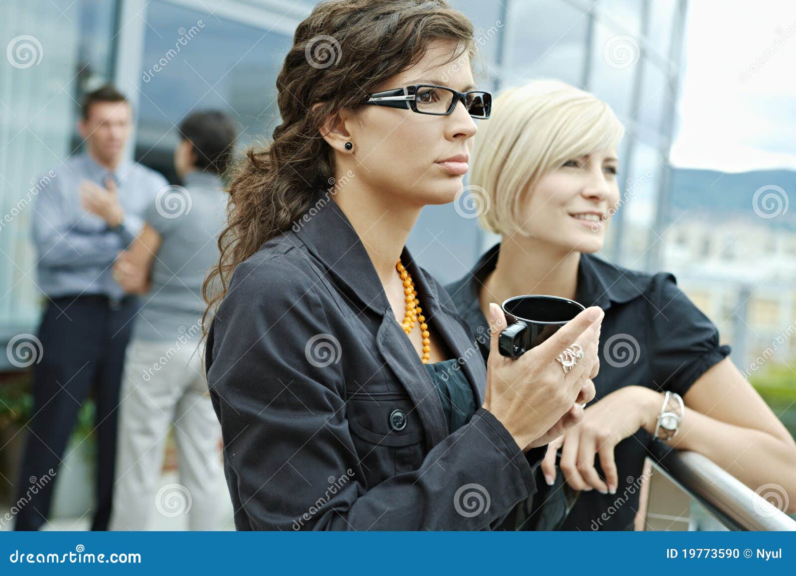 Businesswomen Talking Outdoor Stock Photo - Image of face, female: 19773590