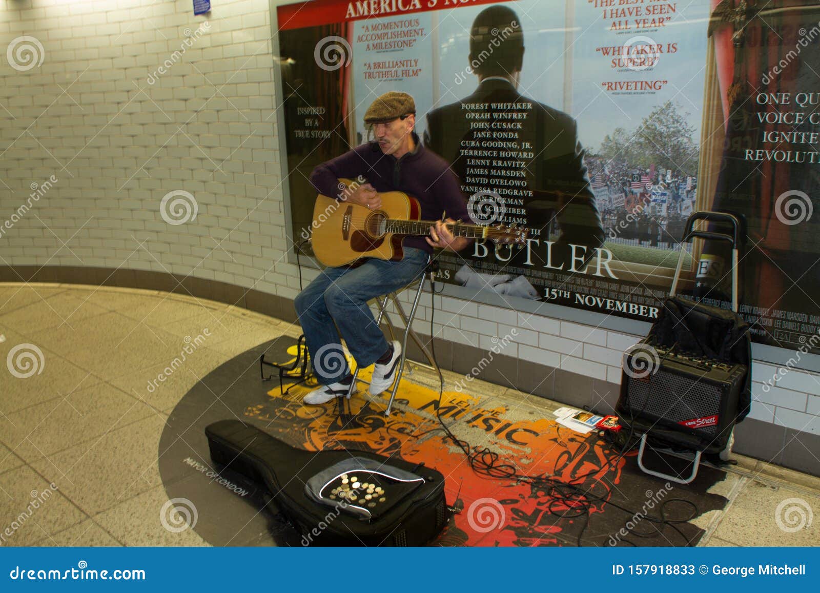 Busker on London Underground Editorial Stock Photo - Image of ...