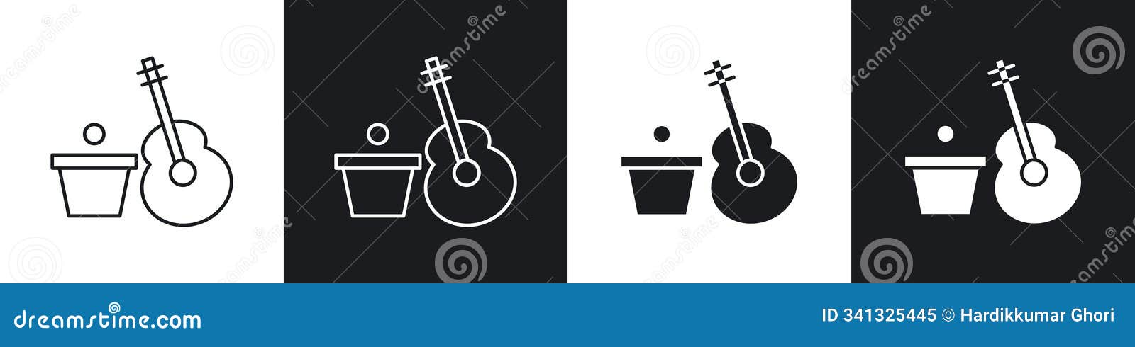 Busking Icon Collection Of Outline Thin Line Symbol Or Sign Cartoon ...