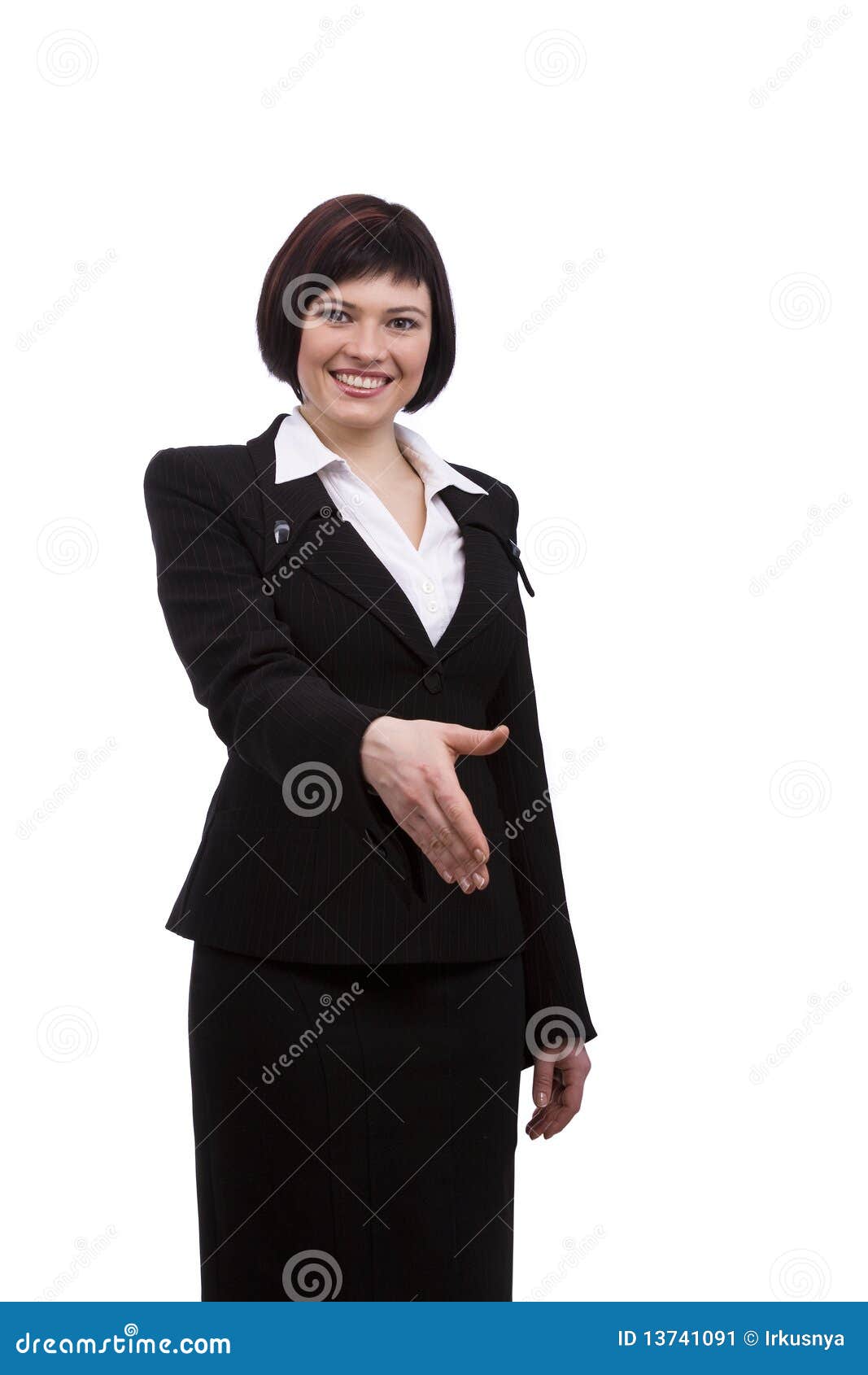 Busnesswoman Going To Shake Your Hand. Stock Image - Image of happiness ...