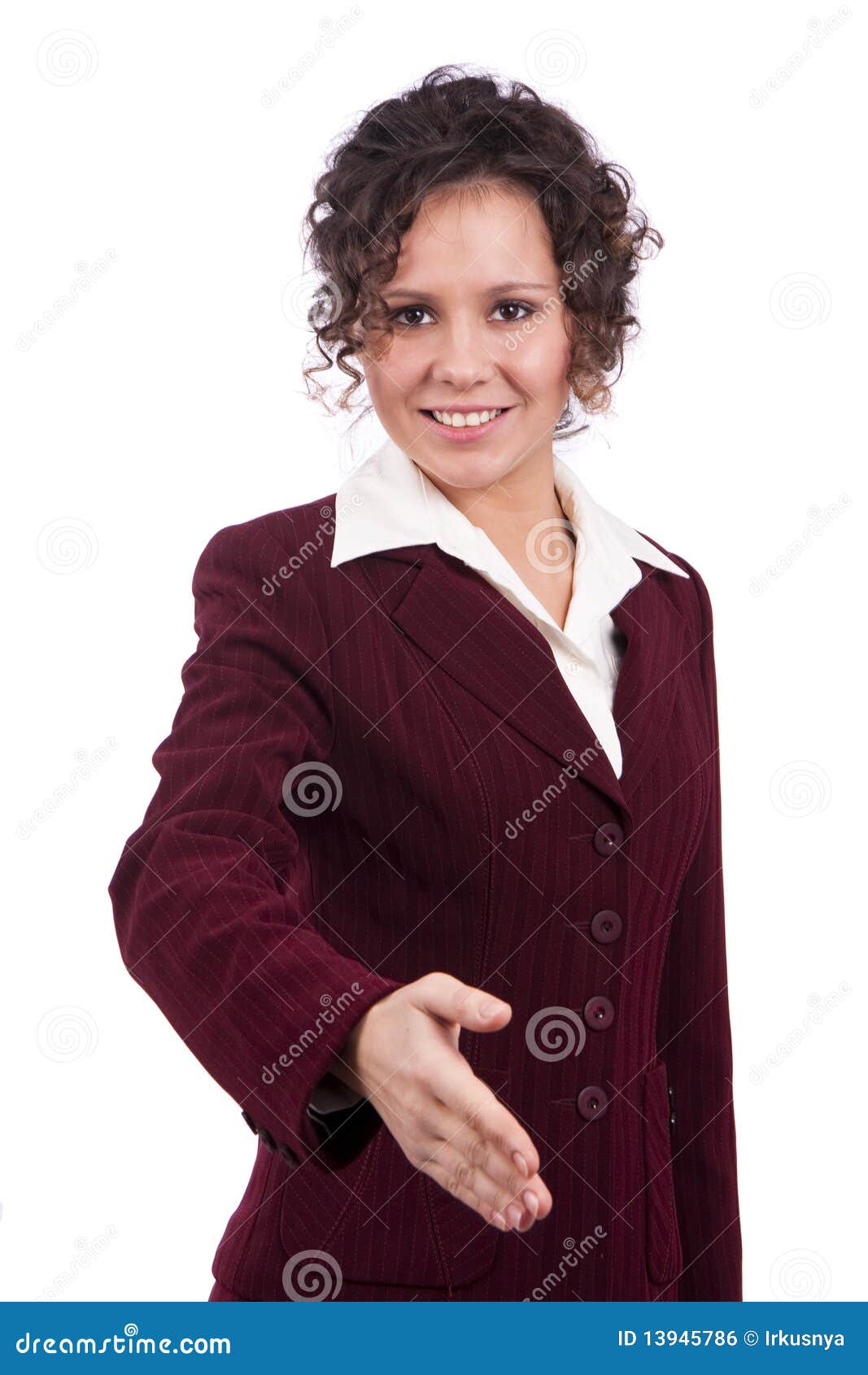 Busnesswoman Going To Shake Your Hand. Stock Photo - Image of ...