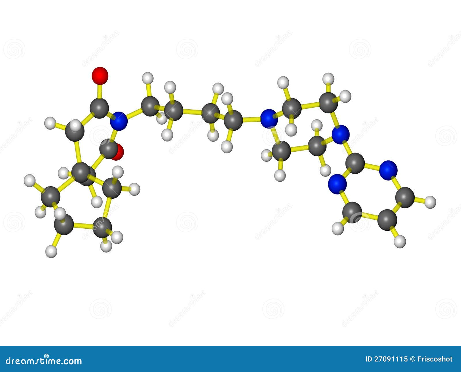 Buspirone Molecular Structure, 3d Model Molecule, Buspar, Structural ...