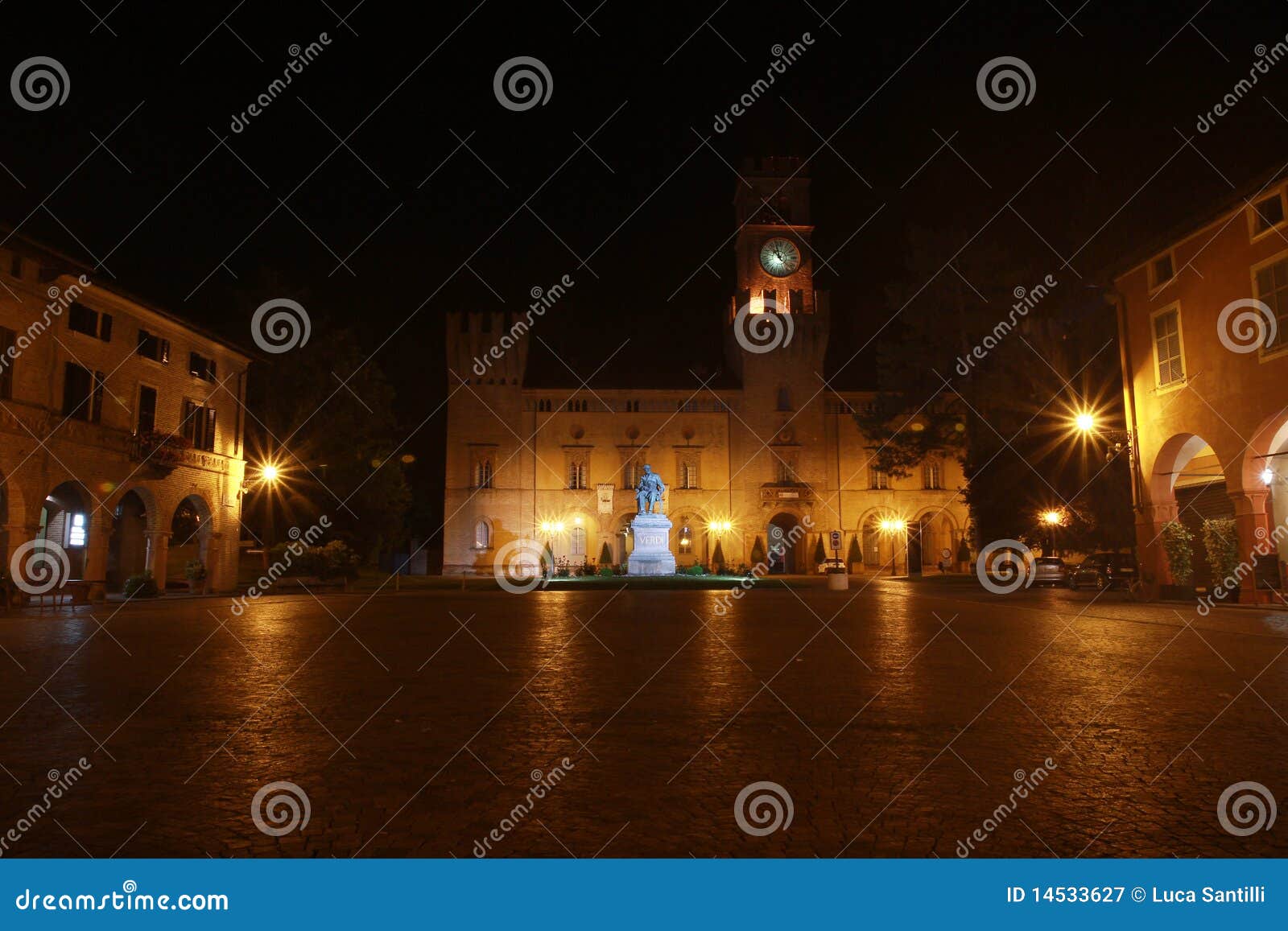 Busseto stock image. Image of giuseppe, verdi, night - 14533627