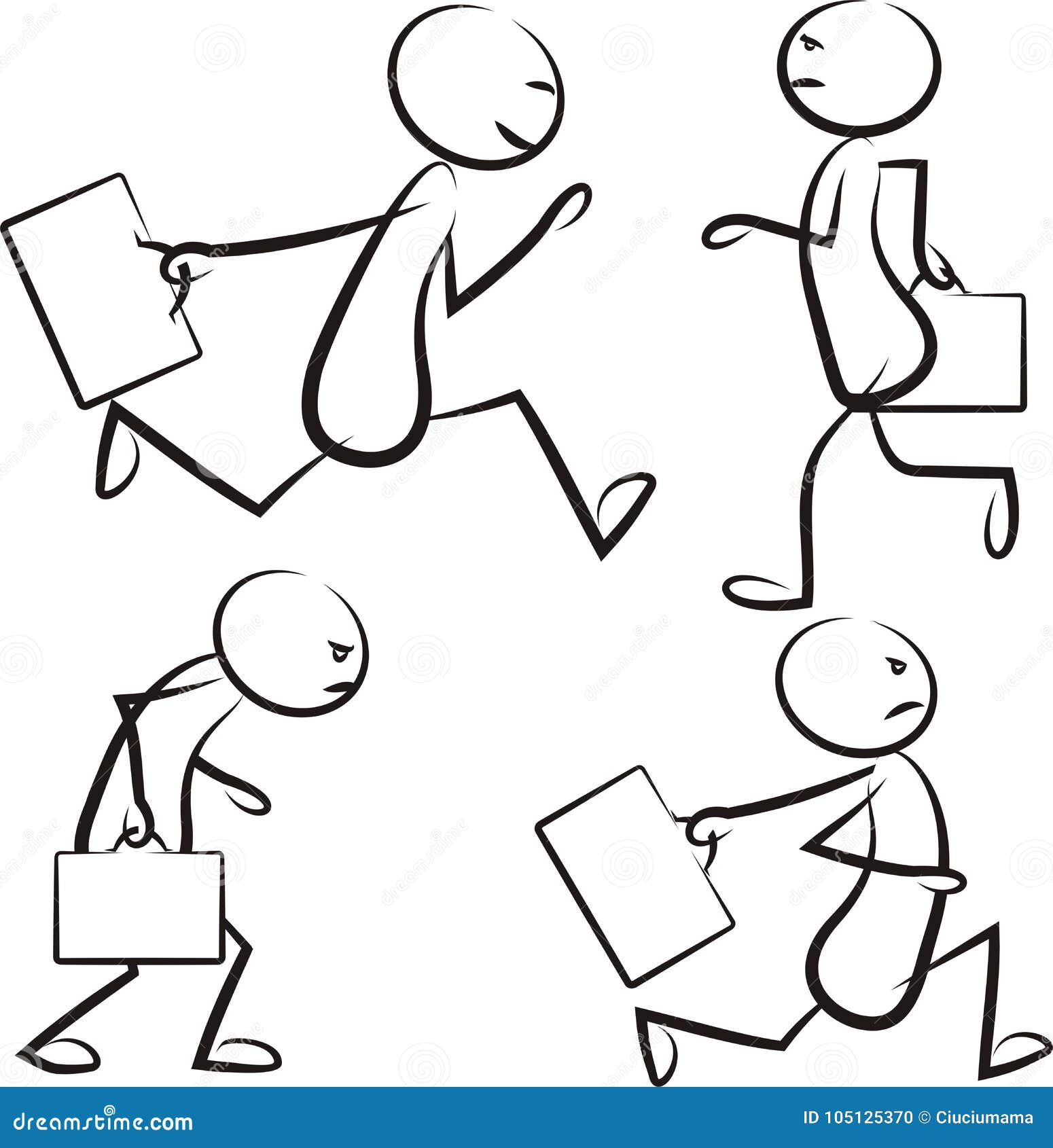 Bussinesman Stickman Action Stock Vector - Illustration of bussinesman ...