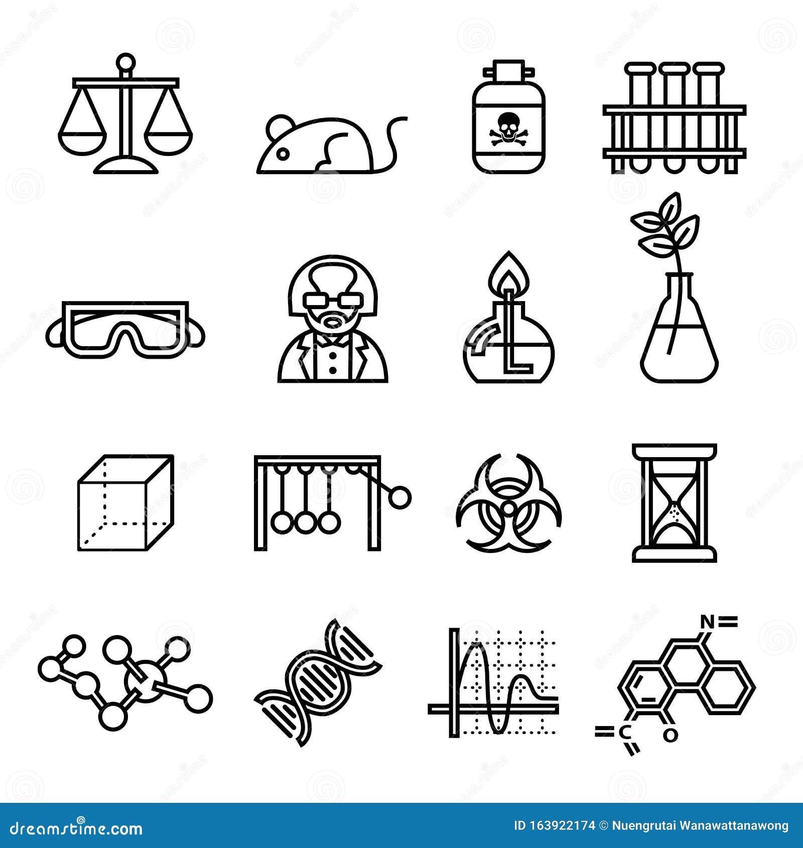 Science, Lab and Research Icon Set. Laboratory Equipment Set Stock ...