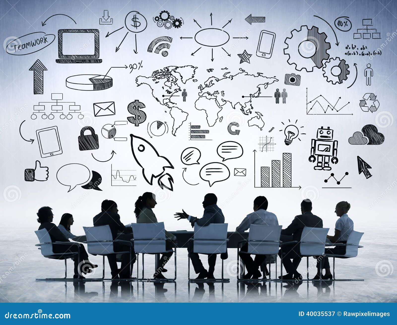 Bussiness Discussion stock image. Image of bubble, infographic - 40035537