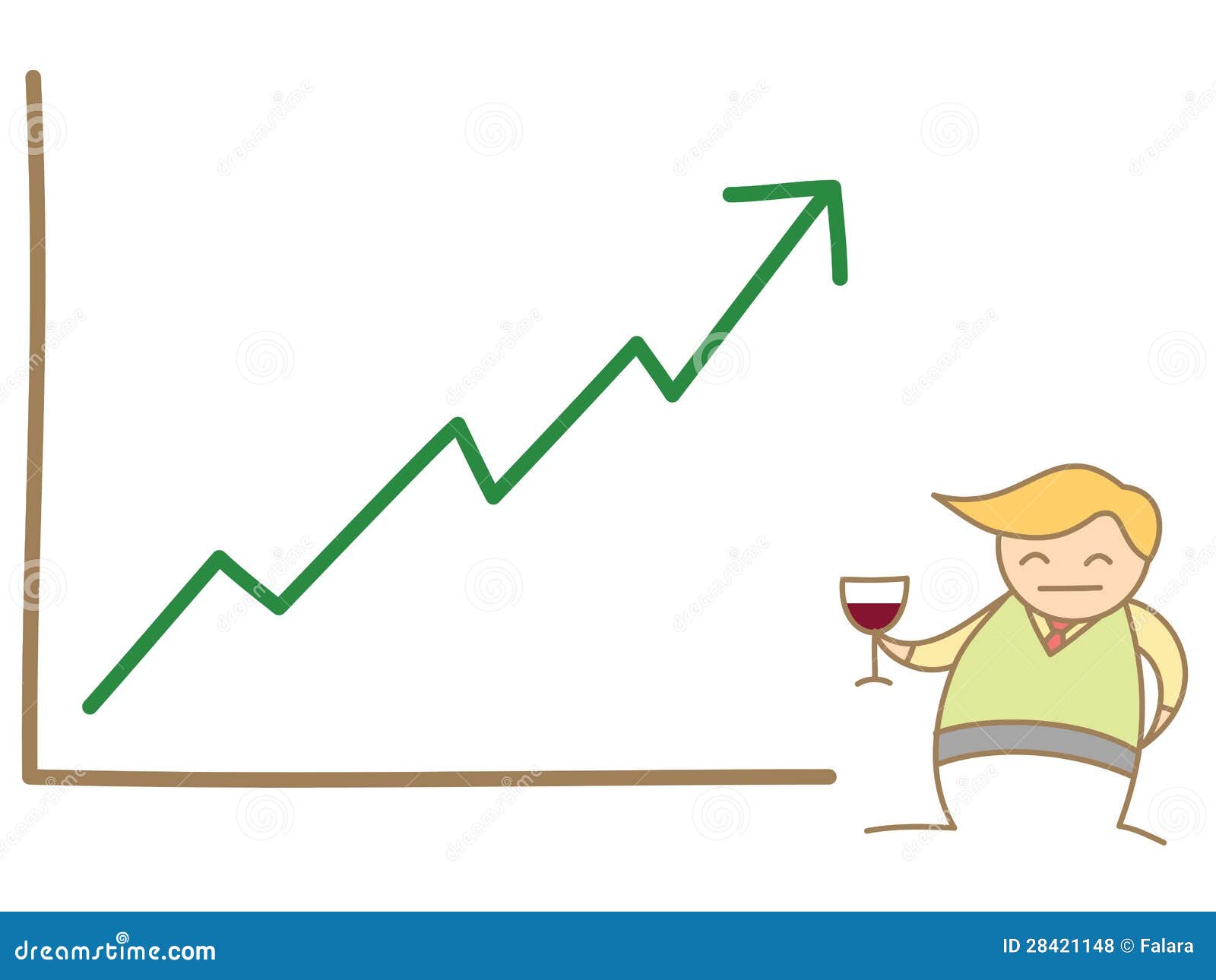Bussiness Man Happy Graph Up Stock Vector - Illustration of achievement ...