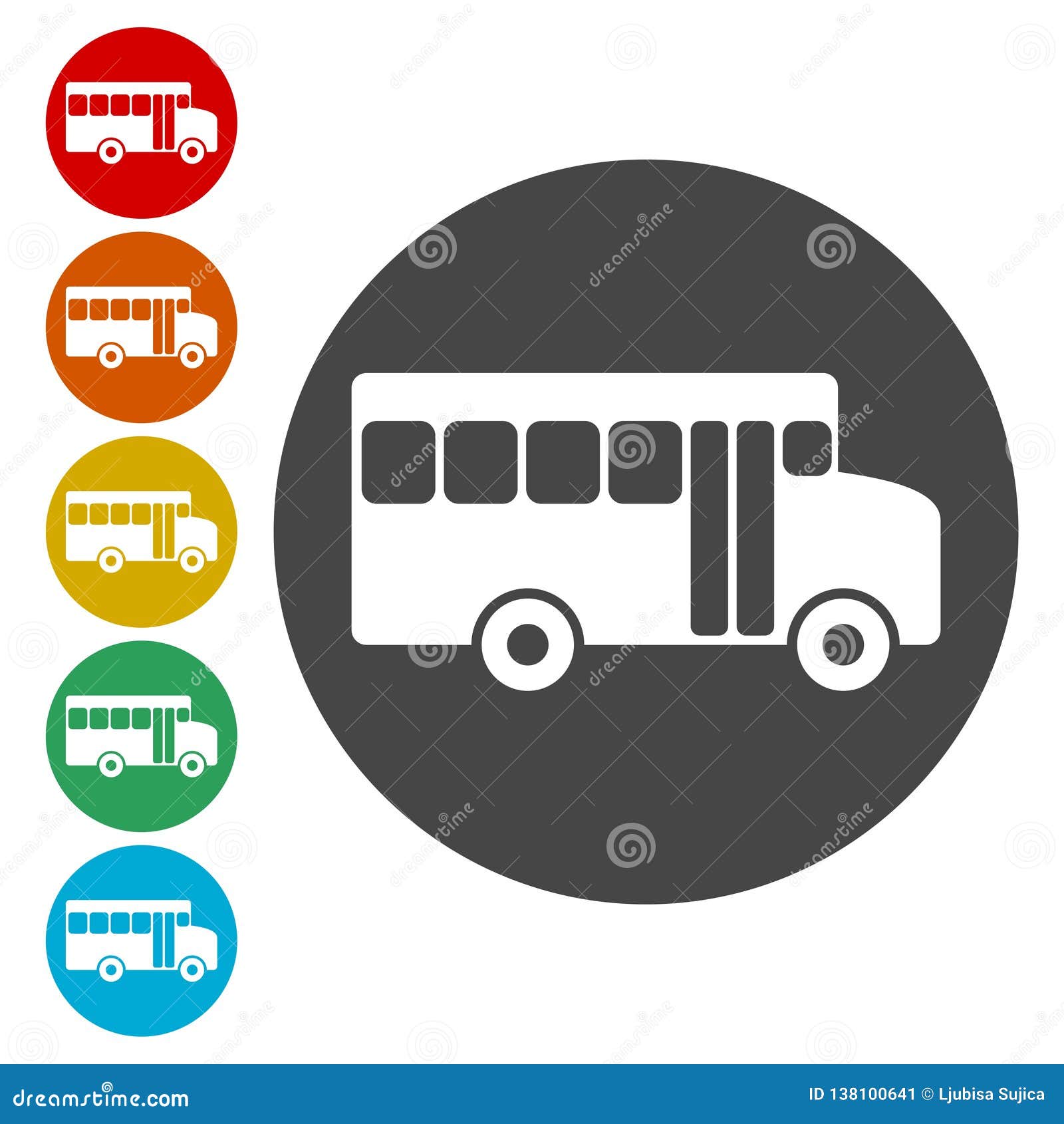 Busssymbolsvektor, Logoillustration Vektor Illustrationer ...