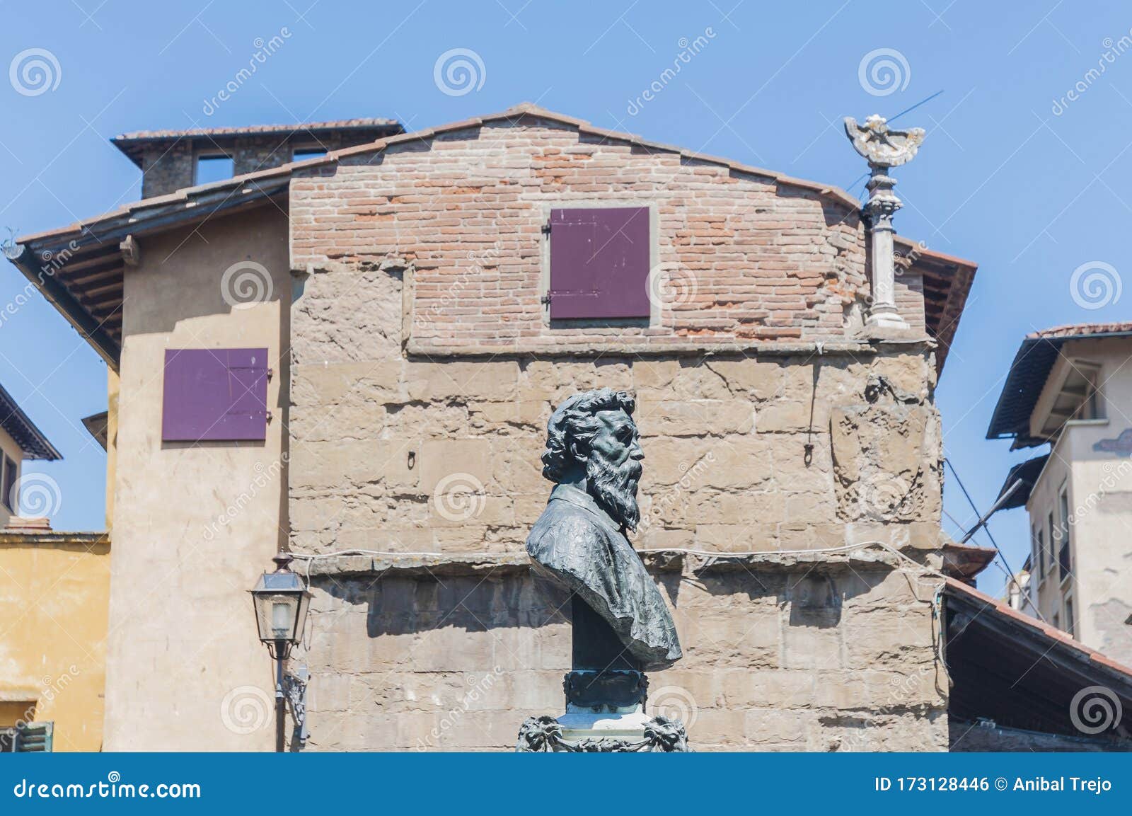 Bust of Benvenuto Cellini in Florence, Italy Stock Photo - Image of ...