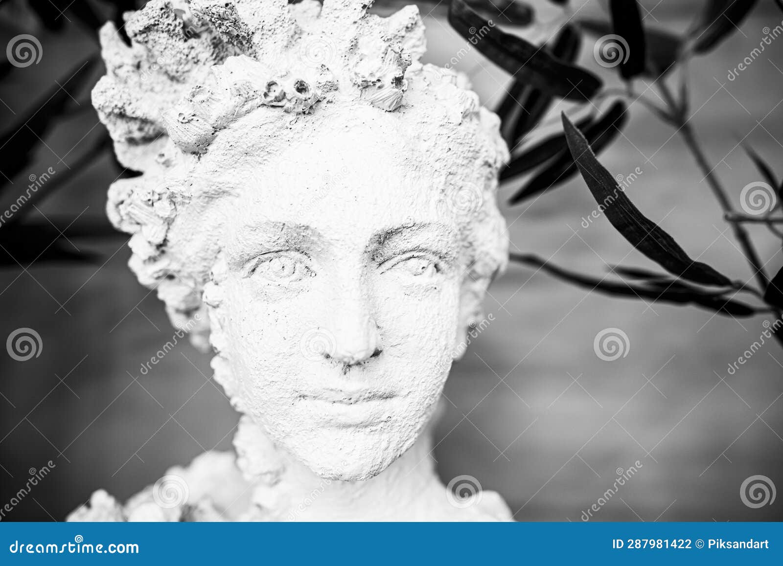 Bust Carved in Stone of a Woman S Face Stock Photo - Image of mouth ...