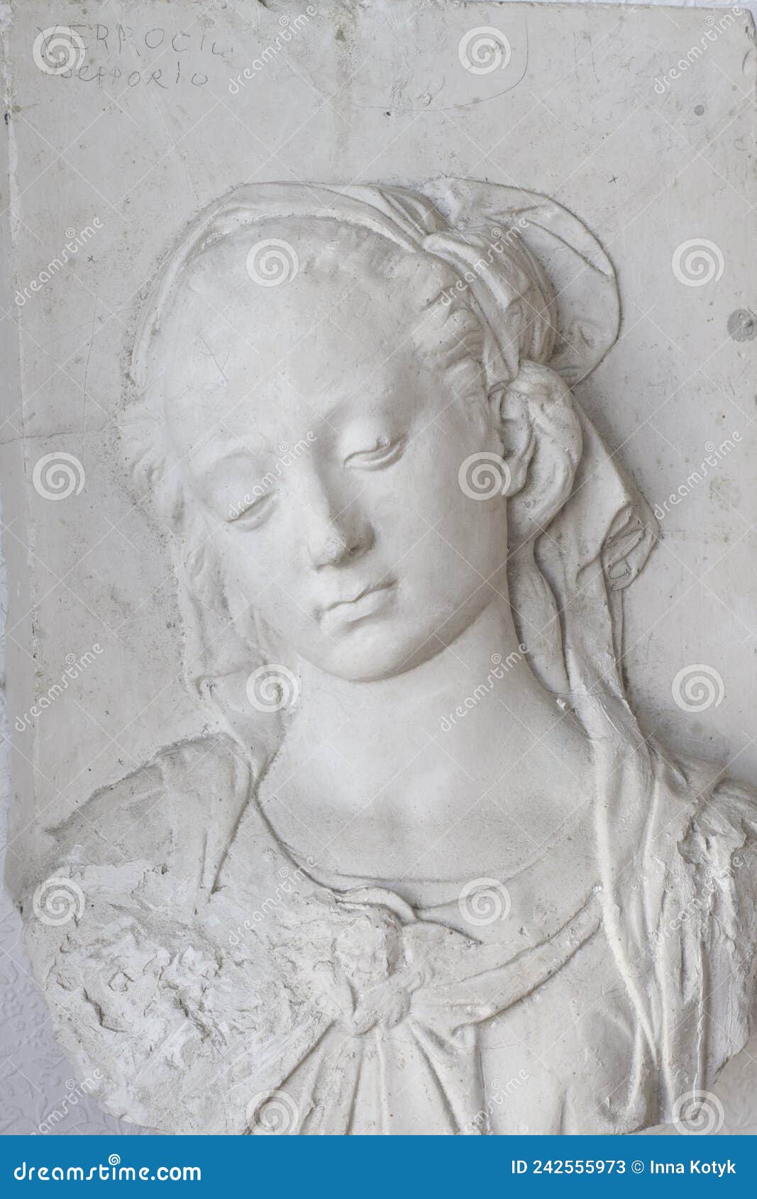 Bust of a Girl - Bas-relief, Plaster Model, Cast, Object for Drawing ...