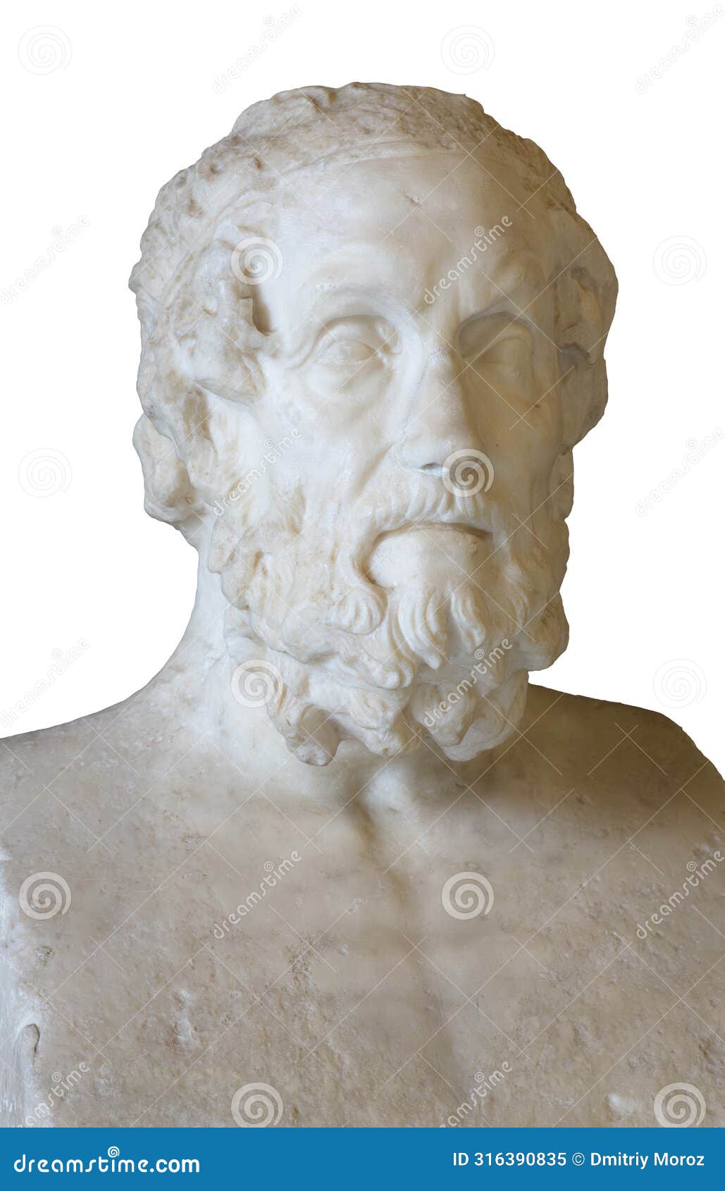 Bust of Homer stock image. Image of sculpture, head - 316390835