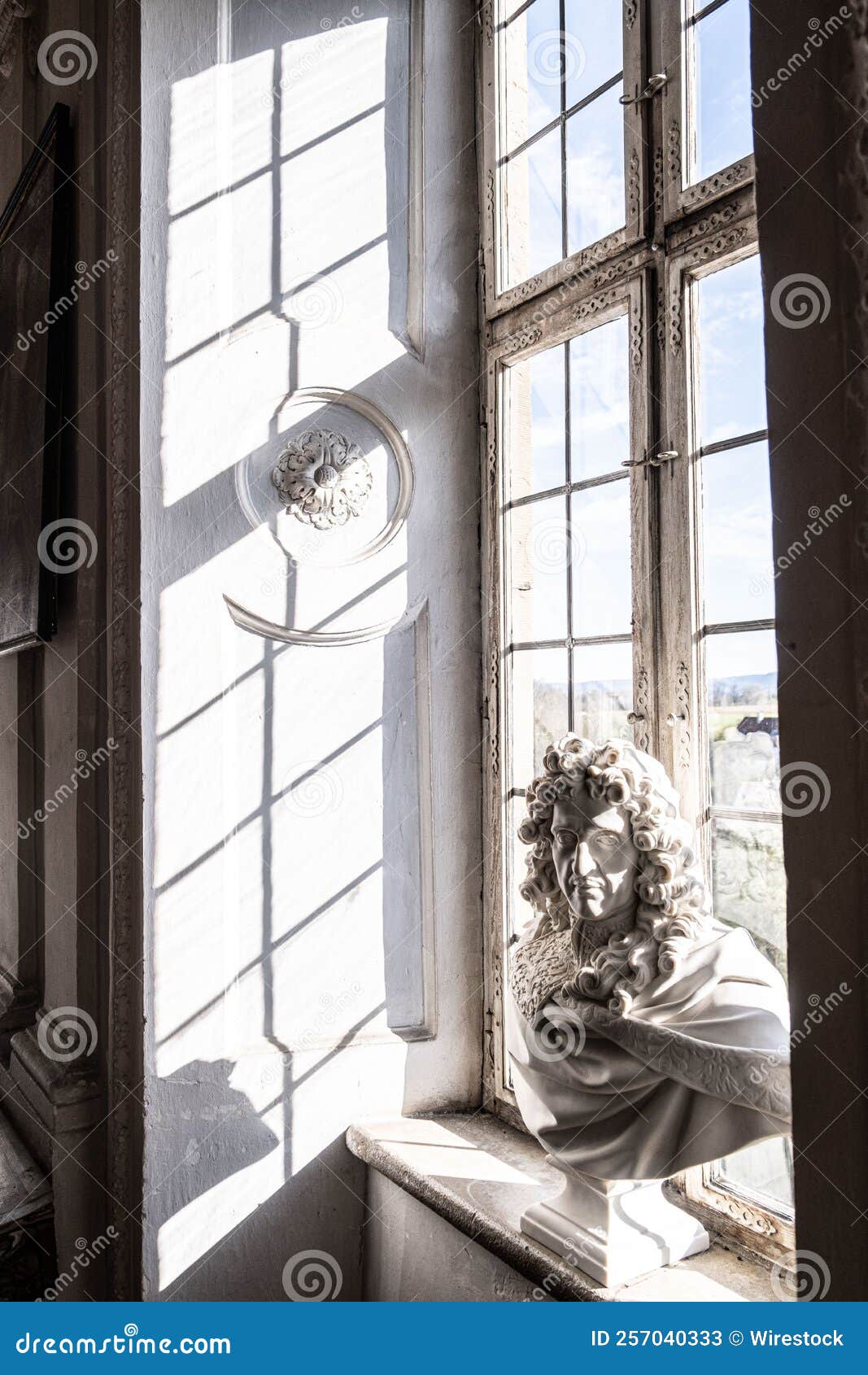 Bust of Louis XIV Near the Old Window Stock Image - Image of stone ...