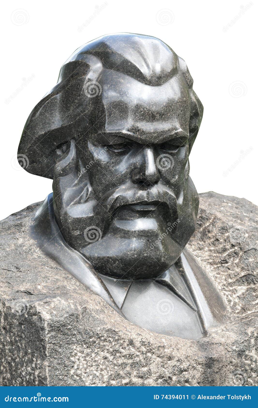 Bust Monument of Karl Marx Isolated on White Stock Image - Image of ...
