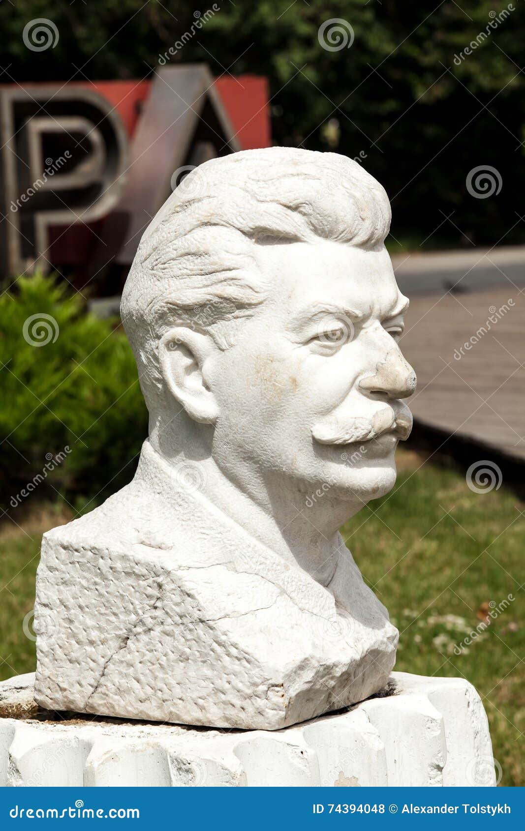 Bust monument of Stalin stock photo. Image of communism - 74394048