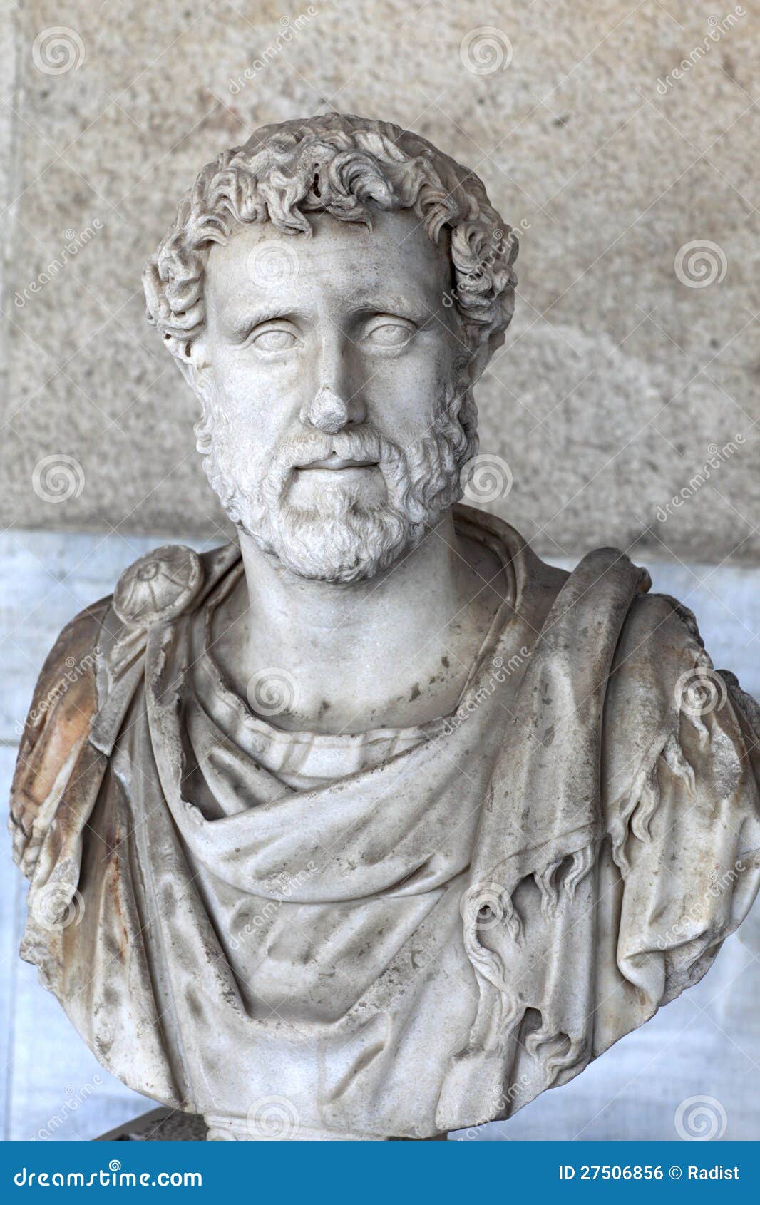 Bust of Roman Emperor Antoninus Pius Stock Photo - Image of mythology ...