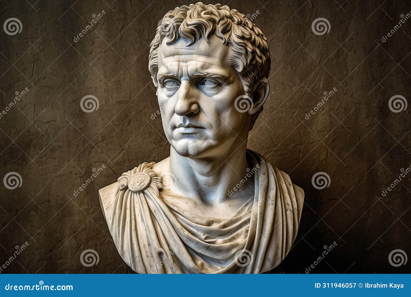 Bust of Roman Emperor Caesar. 02. Stock Illustration - Illustration of ...