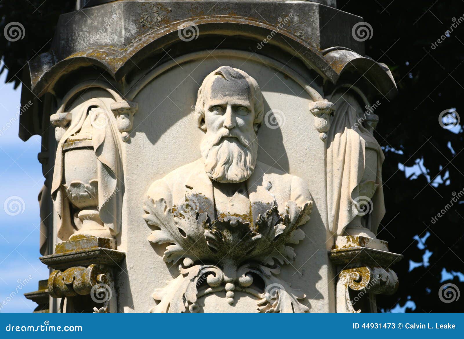 Bust Statue of a Bearded Man Stock Image - Image of gothic, figure ...