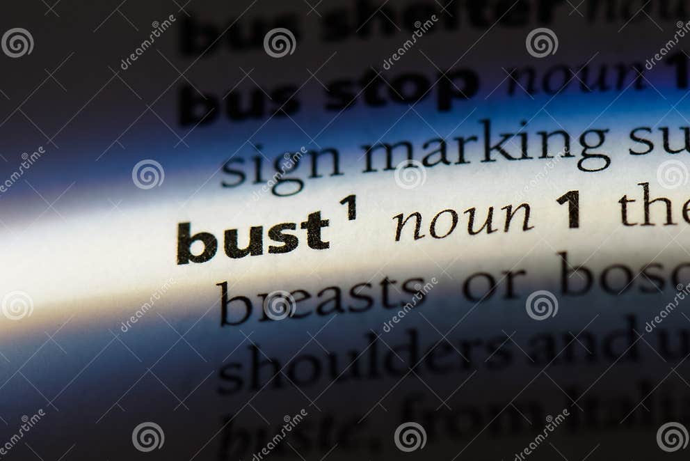 Bust stock photo. Image of paper, word, text, definition - 114405426