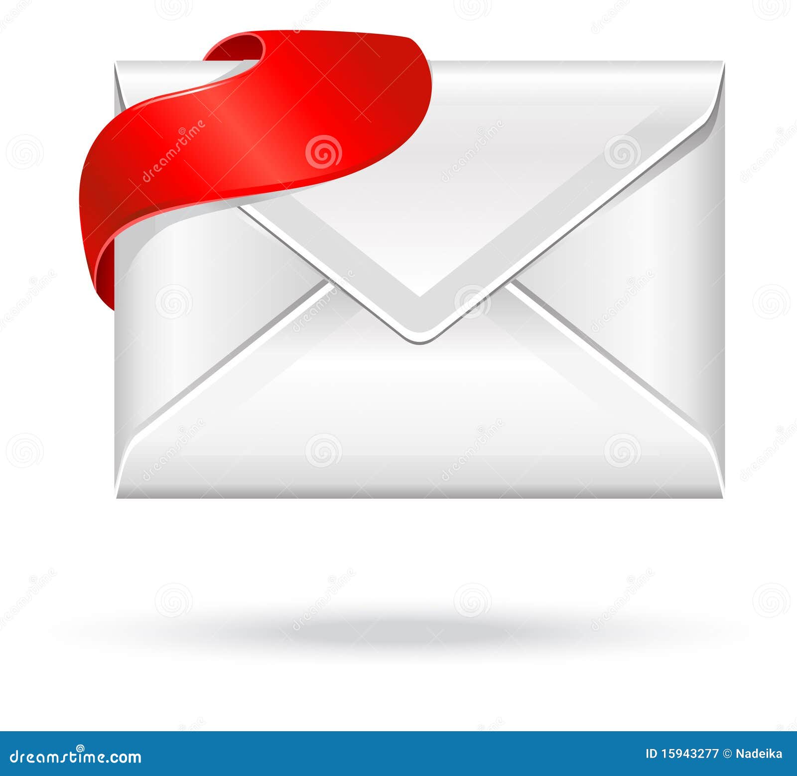 Busta con il segno rosso illustrazione vettoriale. Illustrazione di ...