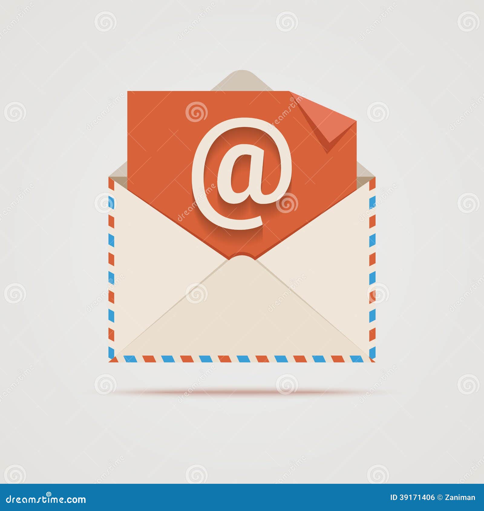 Busta Di Vettore Con Il Segno Del Email. Illustrazione Vettoriale ...