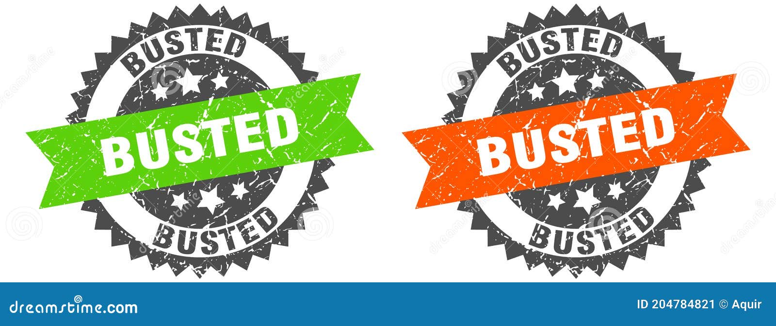 Busted Band Sign. Busted Grunge Stamp Set Stock Vector - Illustration ...