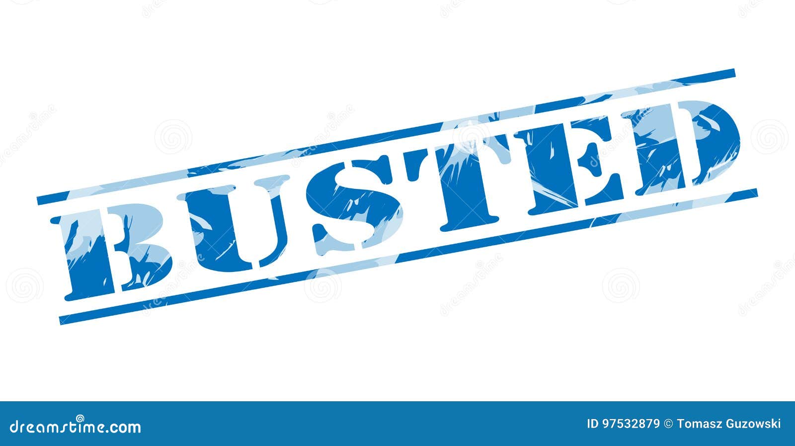 Busted blue stamp stock illustration. Illustration of white - 97532879