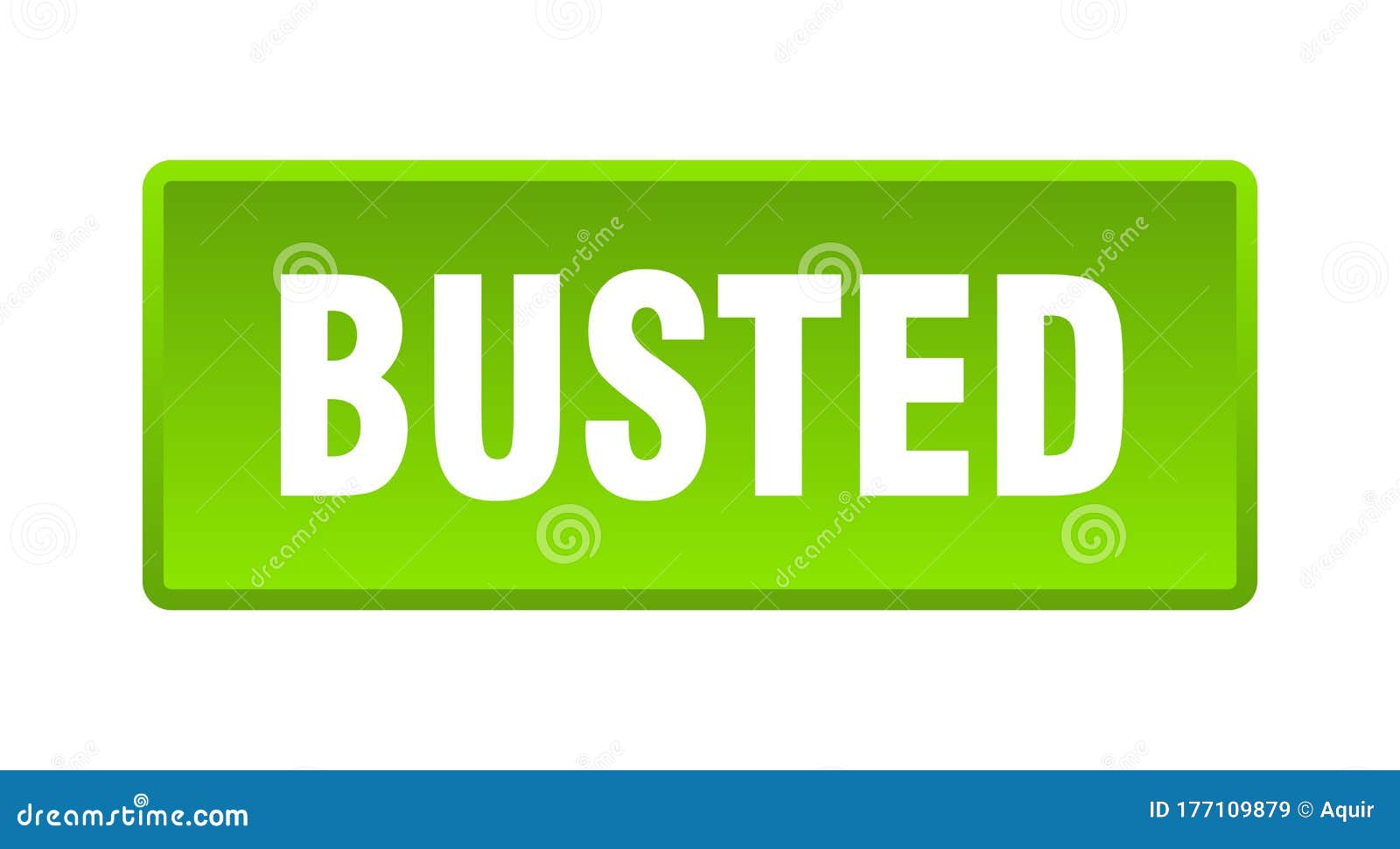 Busted Button. Busted Square Isolated Push Button Stock Vector ...