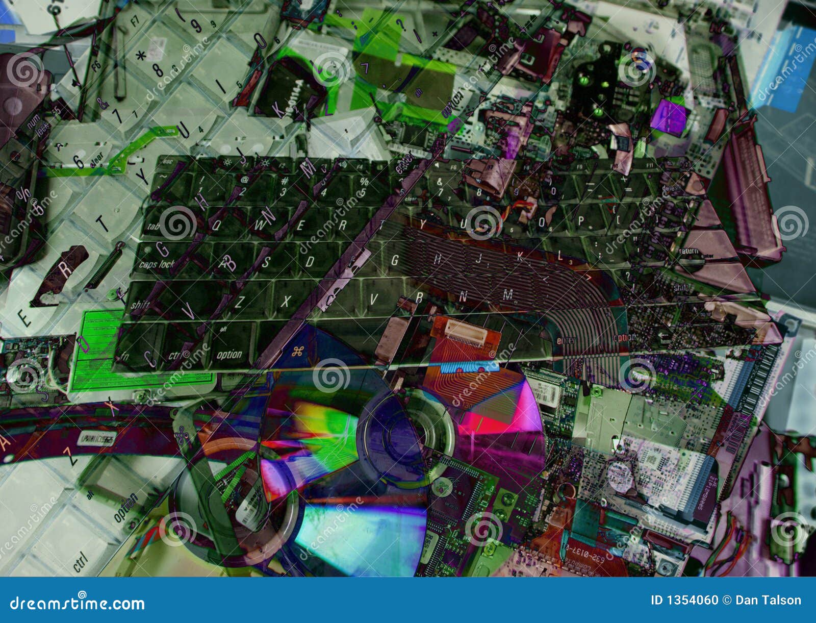 Busted laptop stock illustration. Illustration of electronic - 1354060