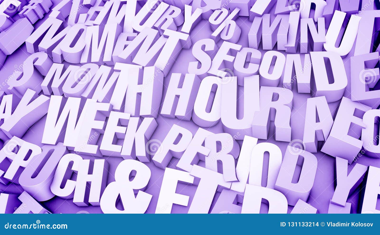 Busted Letters in Light Violet Backdrop Stock Illustration ...