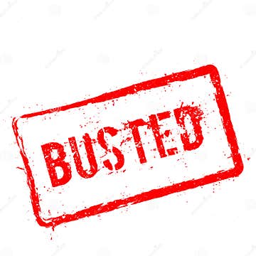 Busted Red Rubber Stamp Isolated on White. Stock Vector - Illustration ...