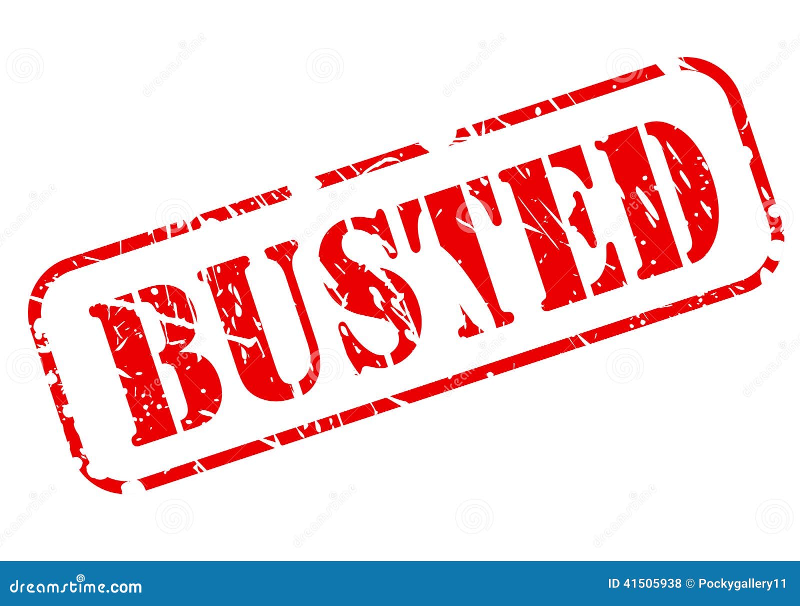 BUSTED Red Text Stamp on White Stock Illustration - Illustration of ...
