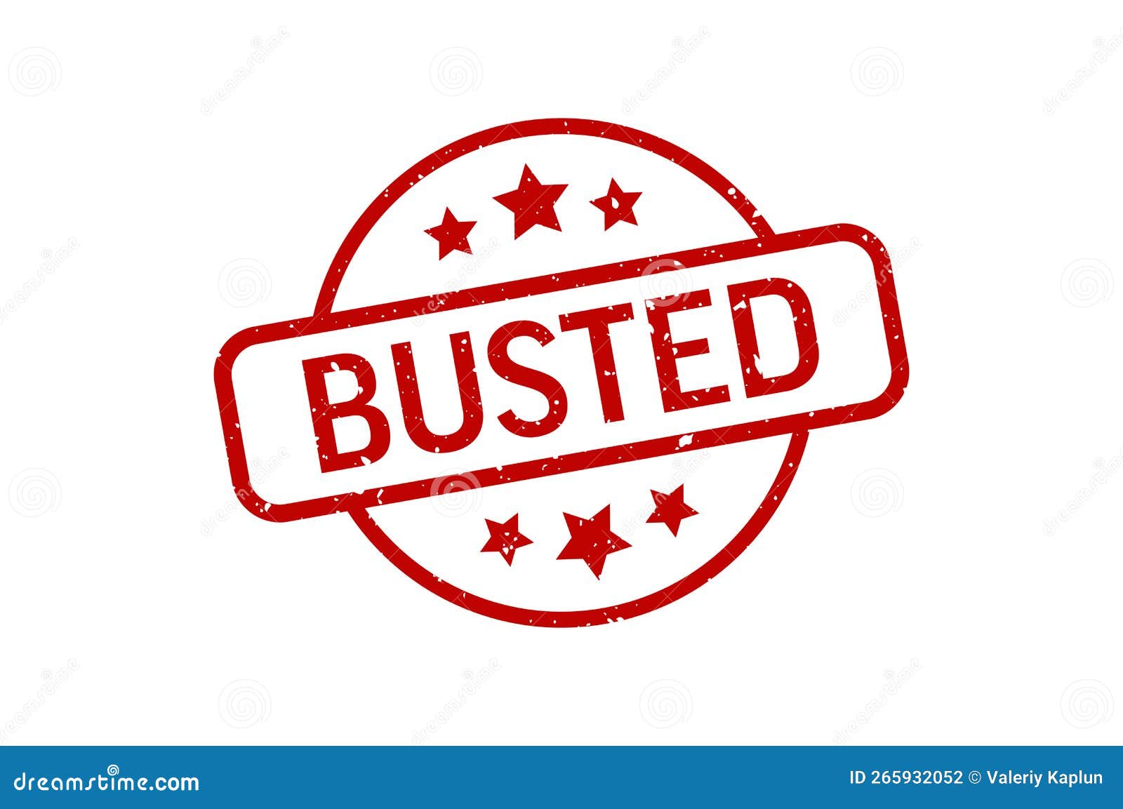 Busted - Stamp, Imprint, Seal Template. Vector Stock Illustration Stock ...