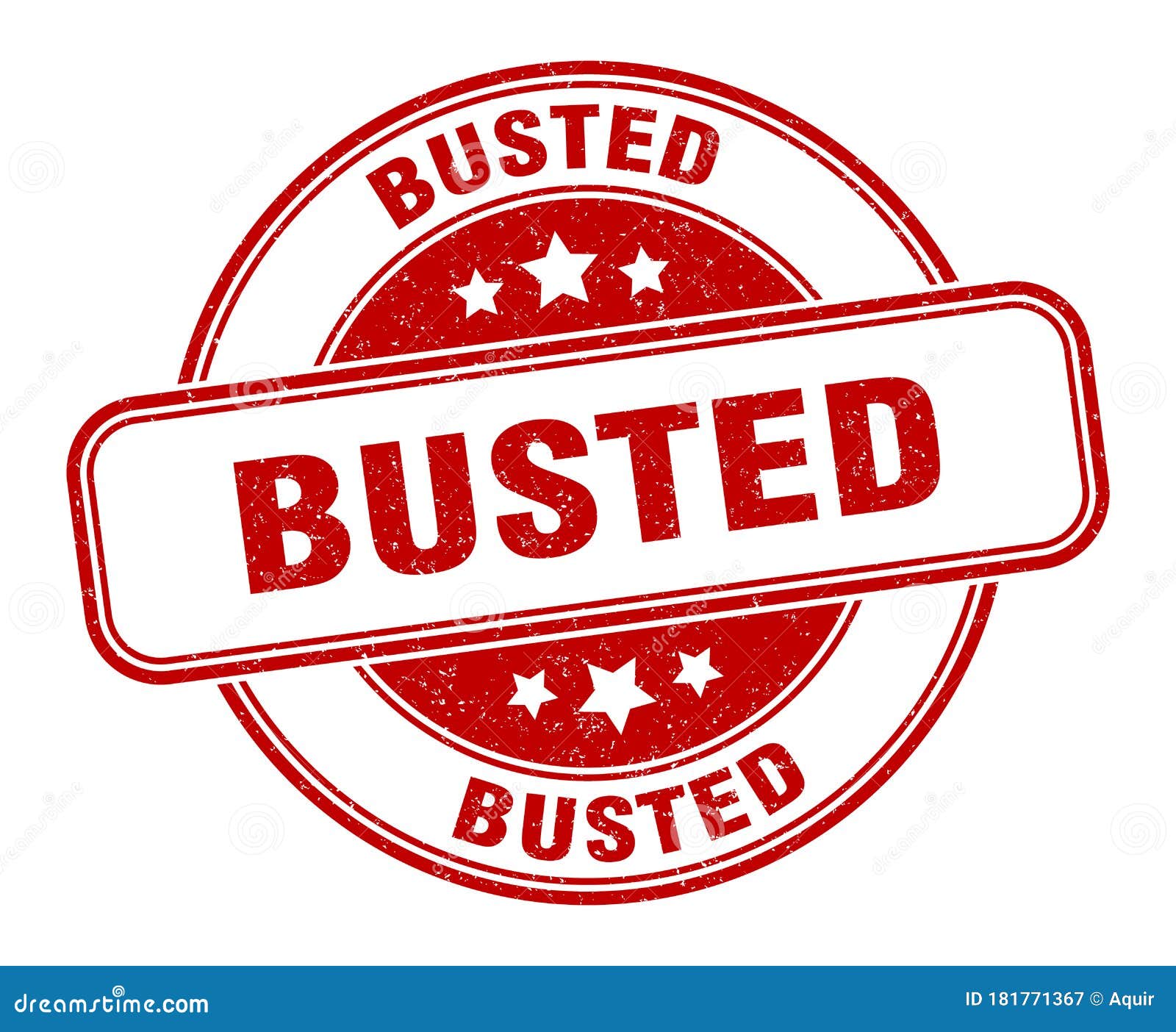 Busted Stamp. Busted Round Grunge Sign Stock Vector - Illustration of ...