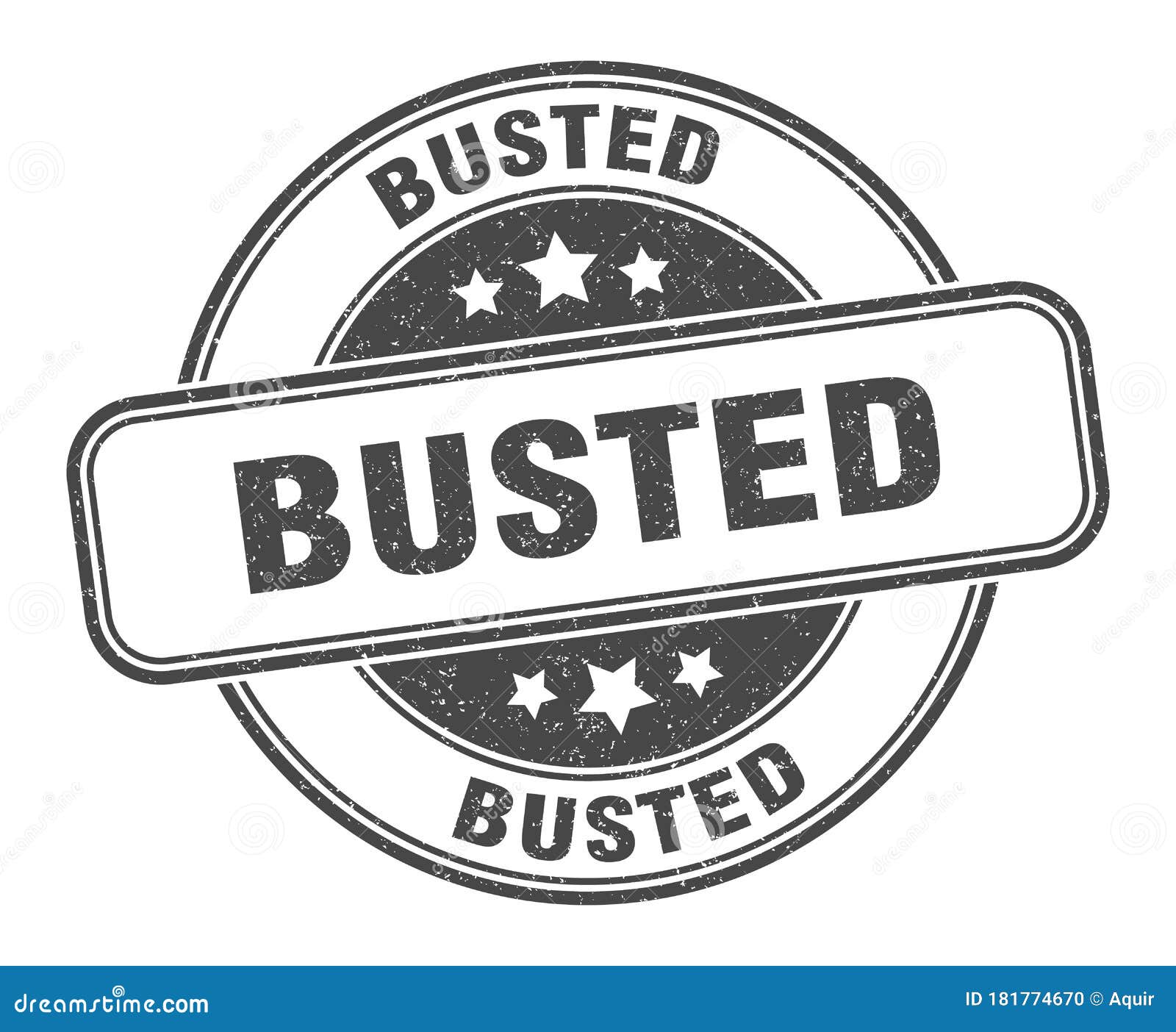 Busted Stamp. Busted Round Grunge Sign Stock Vector - Illustration of ...