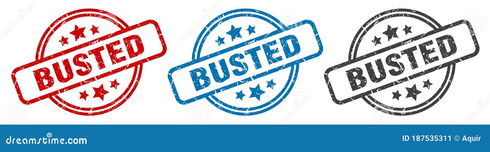 Busted Stamp. Busted Round Isolated Sign Stock Vector - Illustration of ...