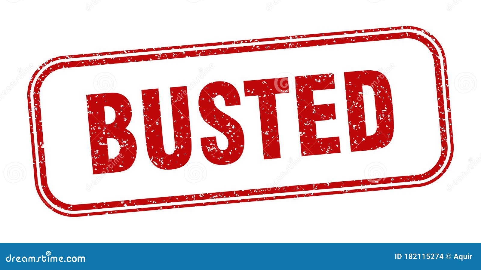 Busted Stamp Cartoon Vector | CartoonDealer.com #122344913