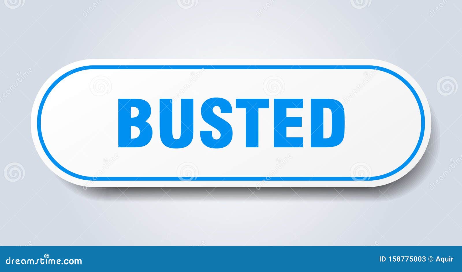 Busted sticker. stock vector. Illustration of website - 158775003