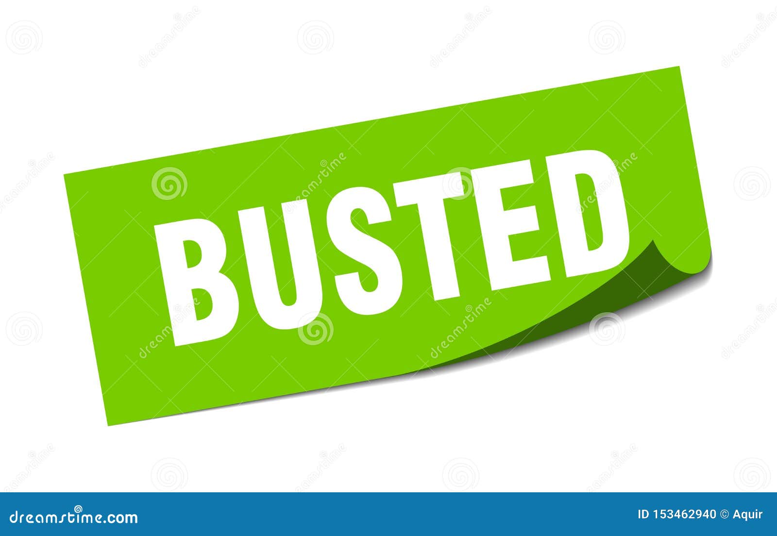 Busted sticker. stock vector. Illustration of banner - 153462940