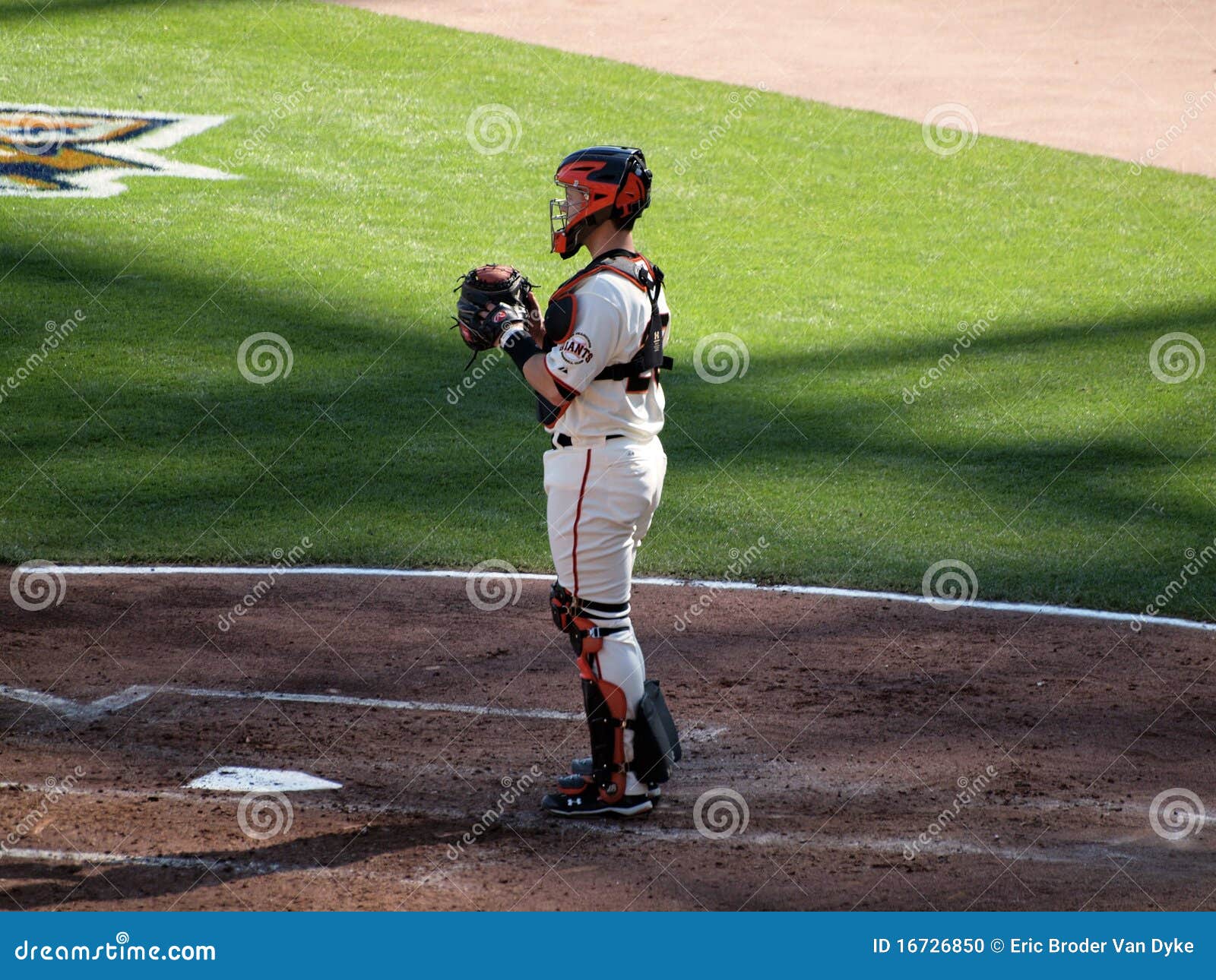 Buster Posey Stands in Catcher Gear Editorial Image - Image of gloves ...