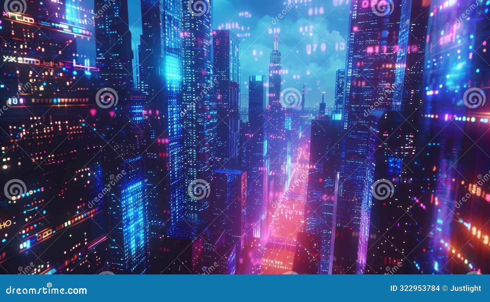 A Bustling Business District with 5Genabled Smart Buildings Which Use ...