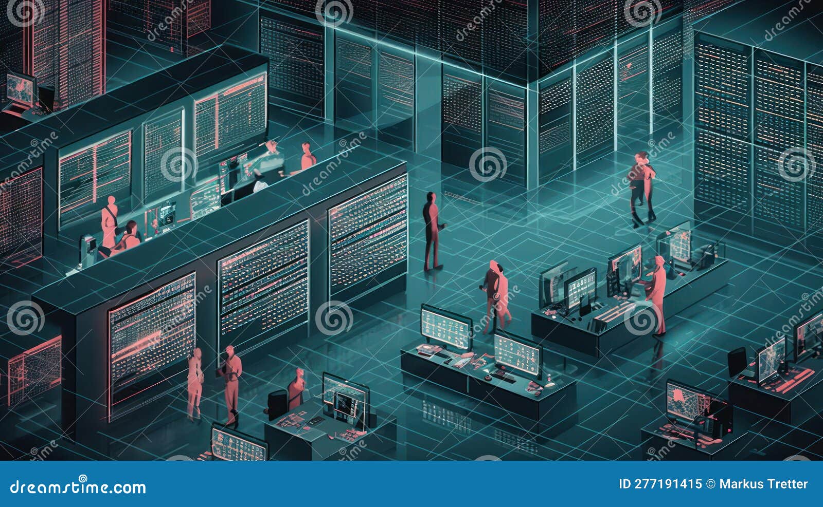 Crowded Work Desk Vector Illustration | CartoonDealer.com #30674970