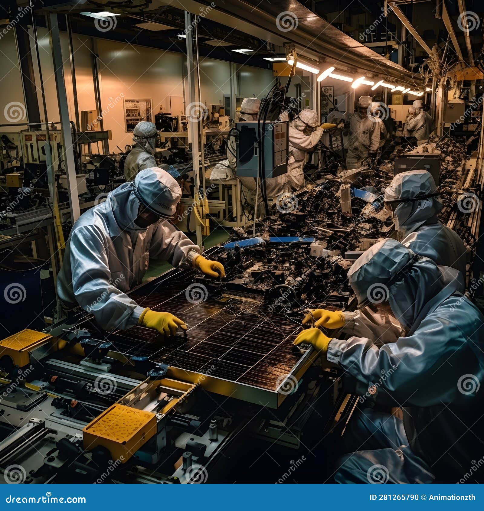 A Bustling Operating Room Filled With Advanced Medical Equipment, Where ...