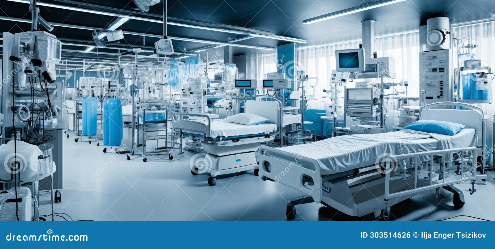 Bustling Hospital Environment Showcasing Healthcare Interactions And ...