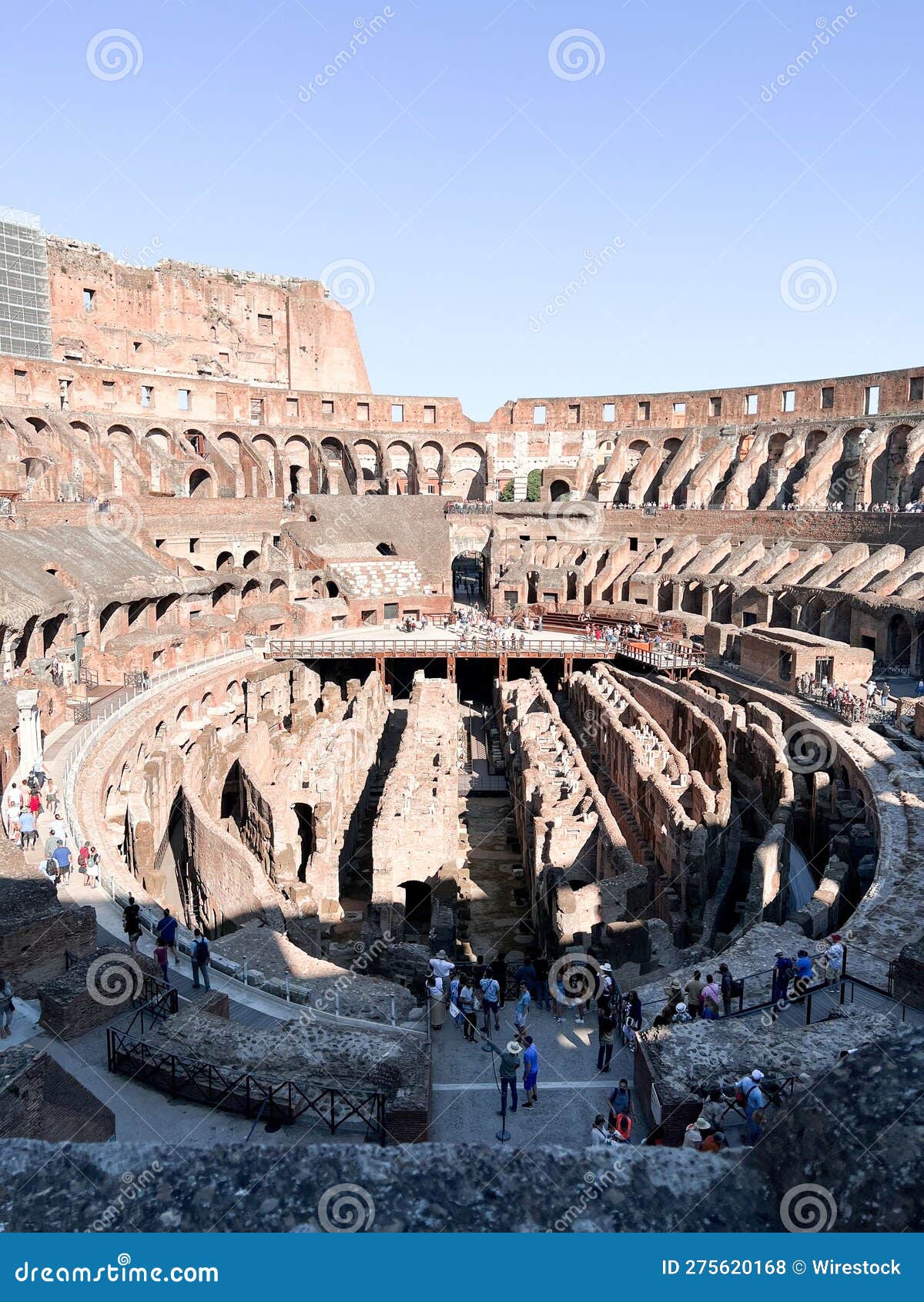 Bustling Interior of a Roman Amphitheater Filled with People Editorial ...