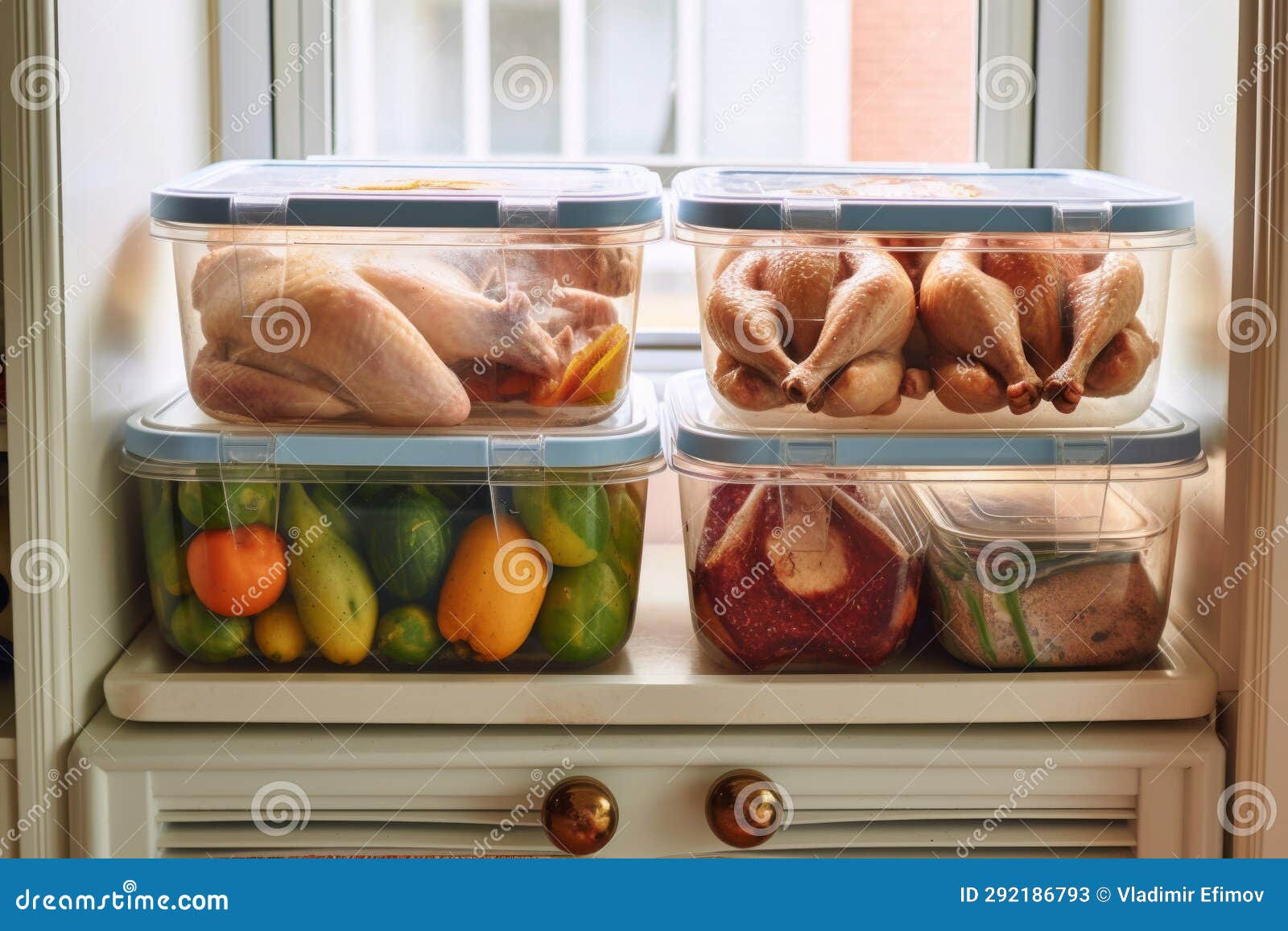 Bustling Kitchen Filled with Array of Food Items Stored in Various ...