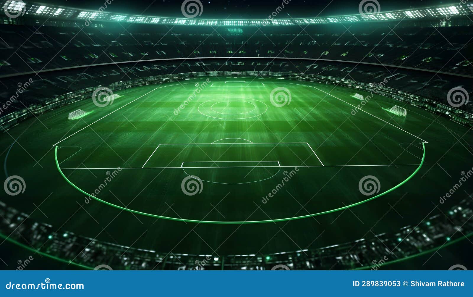 A Bustling Soccer Stadium with a Green Field. AI Generated Stock ...